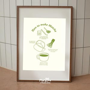 Matcha Poster Wall Art, Matcha Kitchen Decor, Home Wall Art, Matcha ...