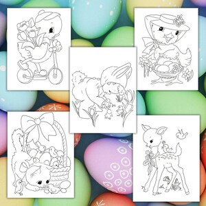 Easter Coloring Pages, 10 Printable Pages, Printable Spring Coloring ...