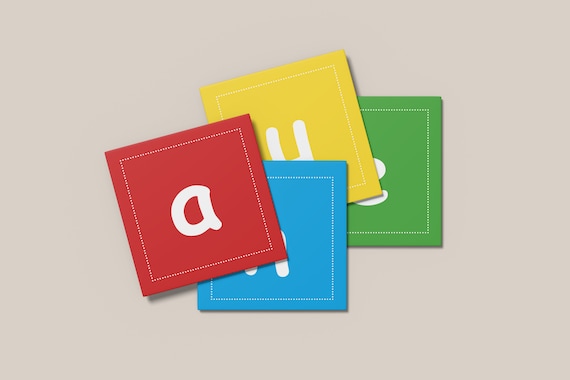 Two Lower Case Alphabet and Number Flashcards Printable - Etsy