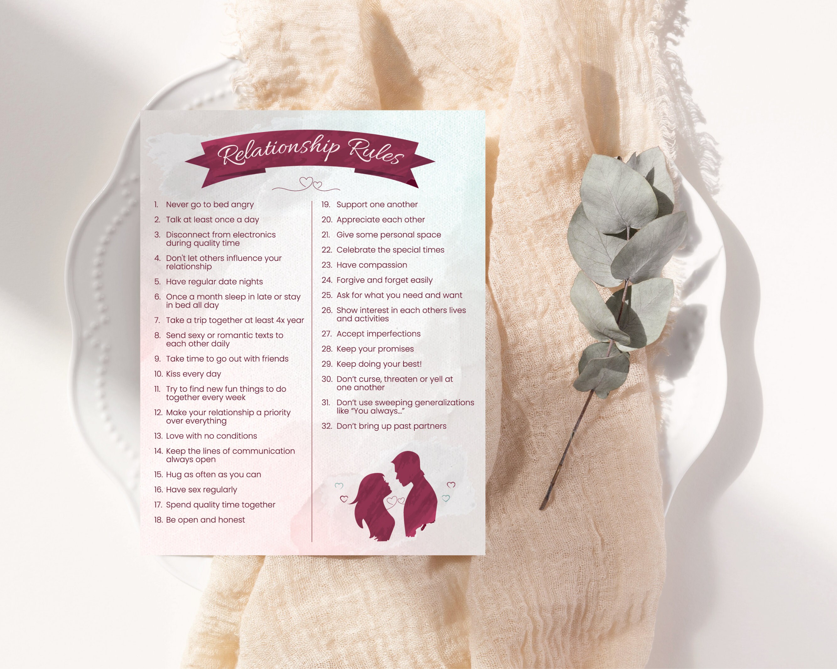 Couples Relationship Commitment/rules, Improve Your Relationship ...