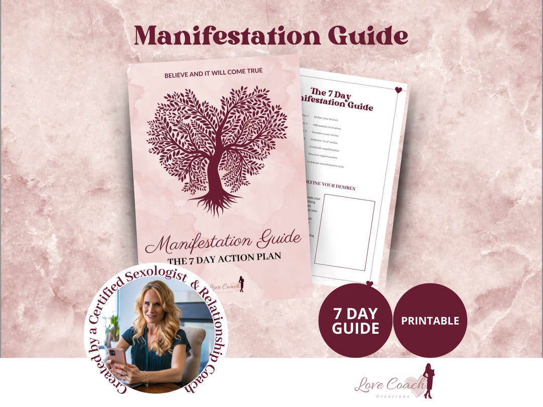 Manifestation Guide - 7 Day Plan Printable PDF File for Manifestation ...
