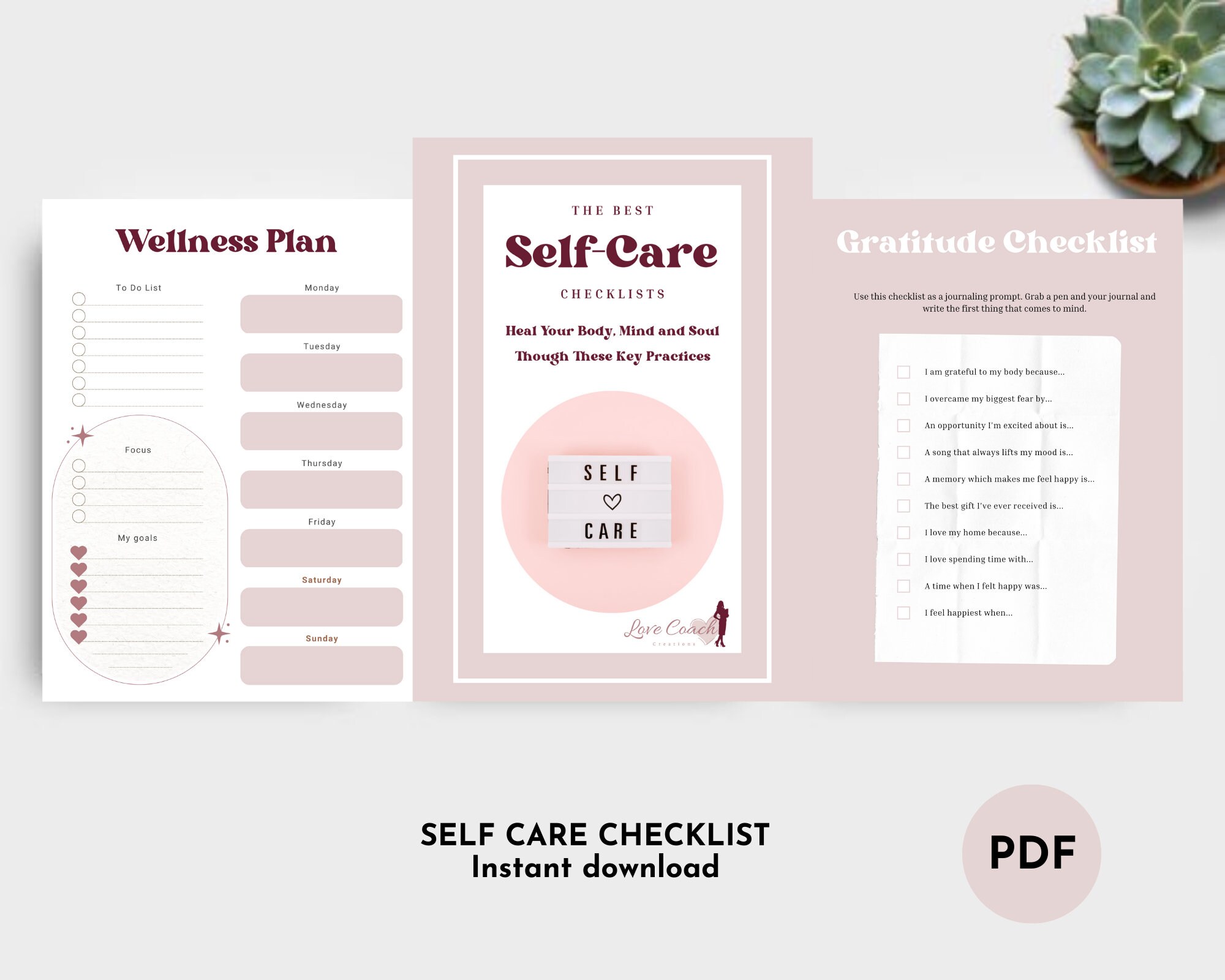Buy Self Care Checklist Printable Printable Self Care Plans Online in ...