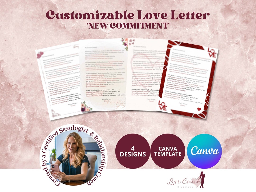 Customized Love Letter, New Relationship Commitment, Romantic Gift ...