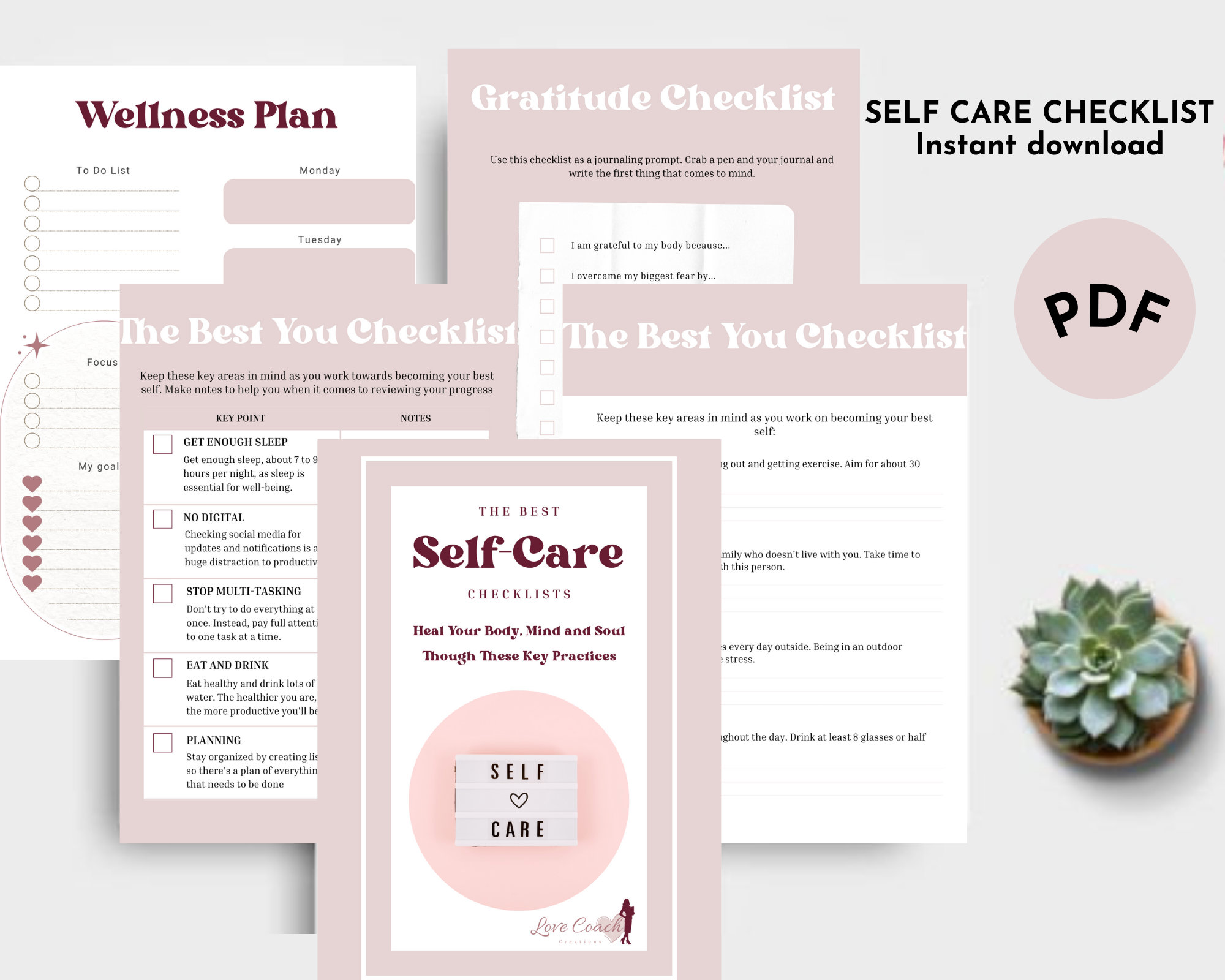 Buy Self Care Checklist Printable Printable Self Care Plans Online in ...