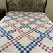 Red White & Blue double Lattice Irish Chain Quilt - Etsy