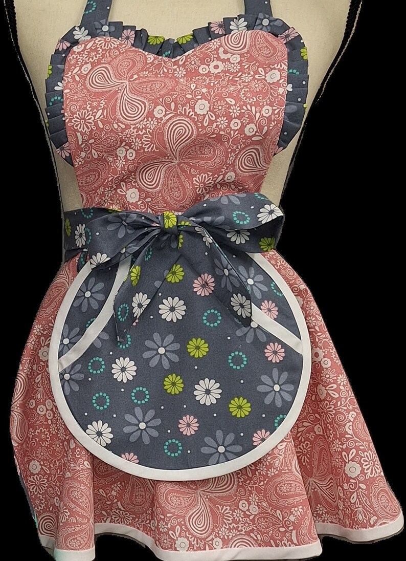Retro Inspired Apron, Poodle Skirt Apron, 50's Full Bib Apron, Women's XS or Youth Large - Etsy