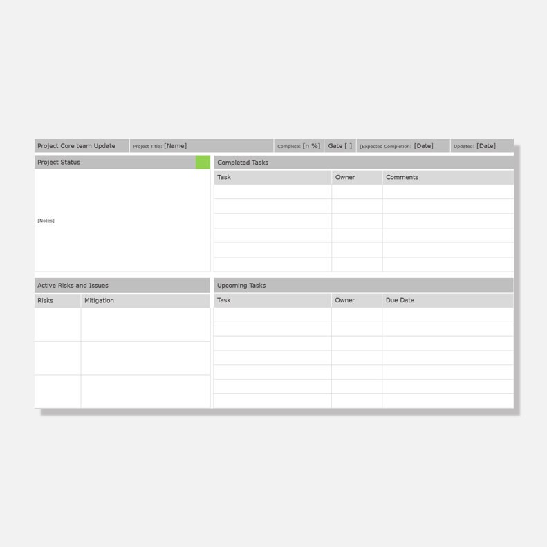 Project Core Team Update Powerpoint Slide | Project Management Template ...