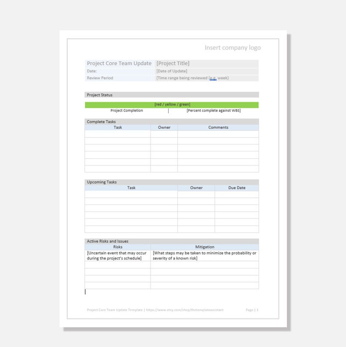 Project Communication Bundle | Project Management Template | Digital ...
