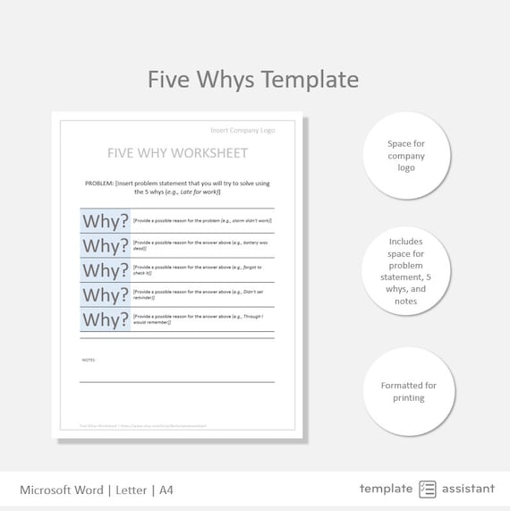 5 Whys Root Cause Analysis Template