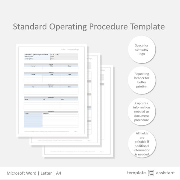 Process Documentation Template - Etsy