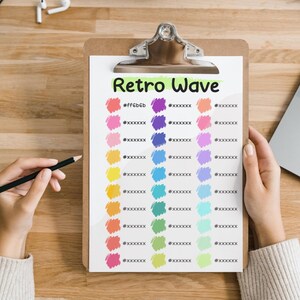 Retro Wave Procreate Color Palette Swatches, Color Palette HEX Codes ...