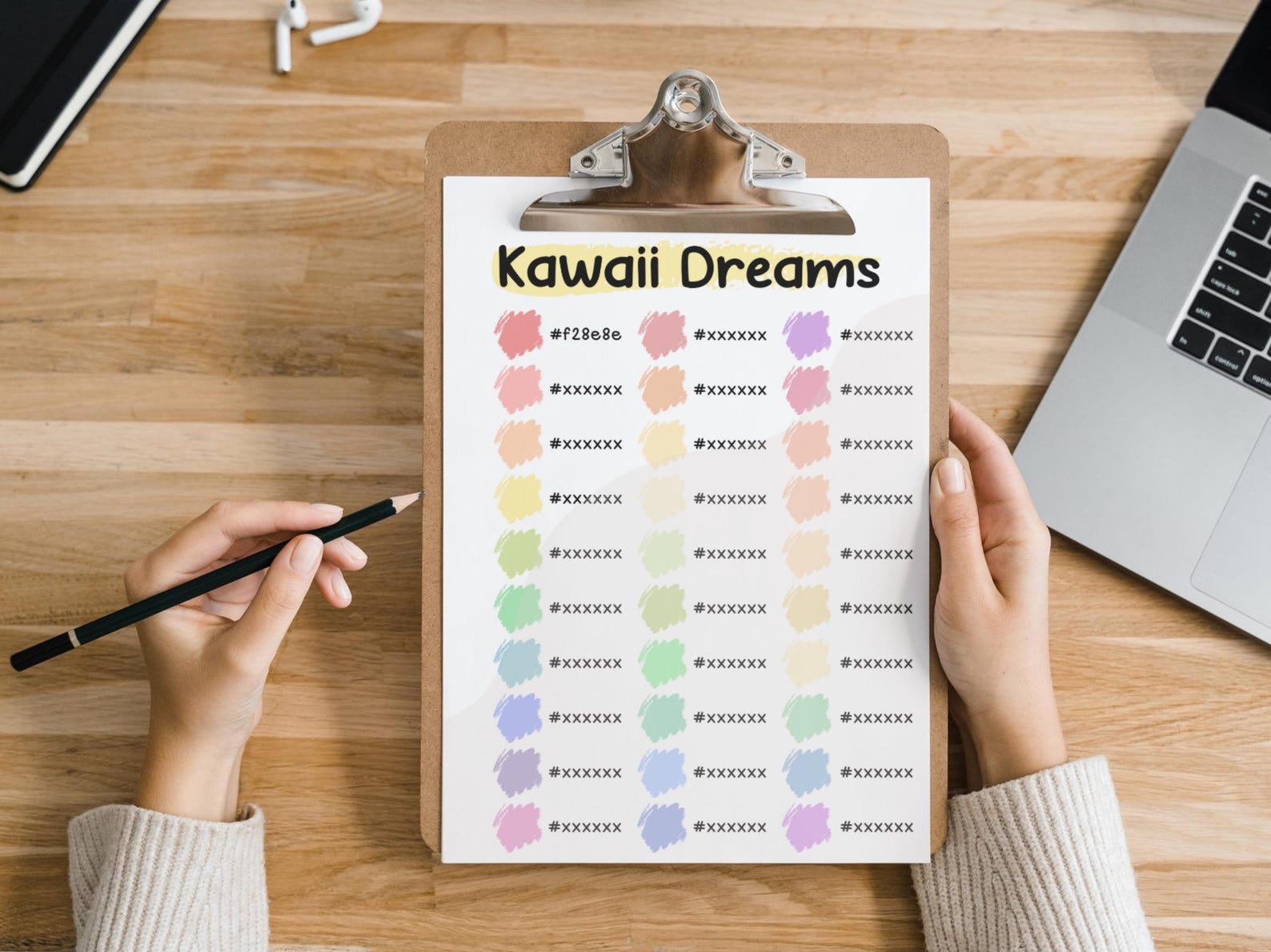 Kawaii Dreams Procreate Color Palette Swatches, Color Palette HEX Codes ...