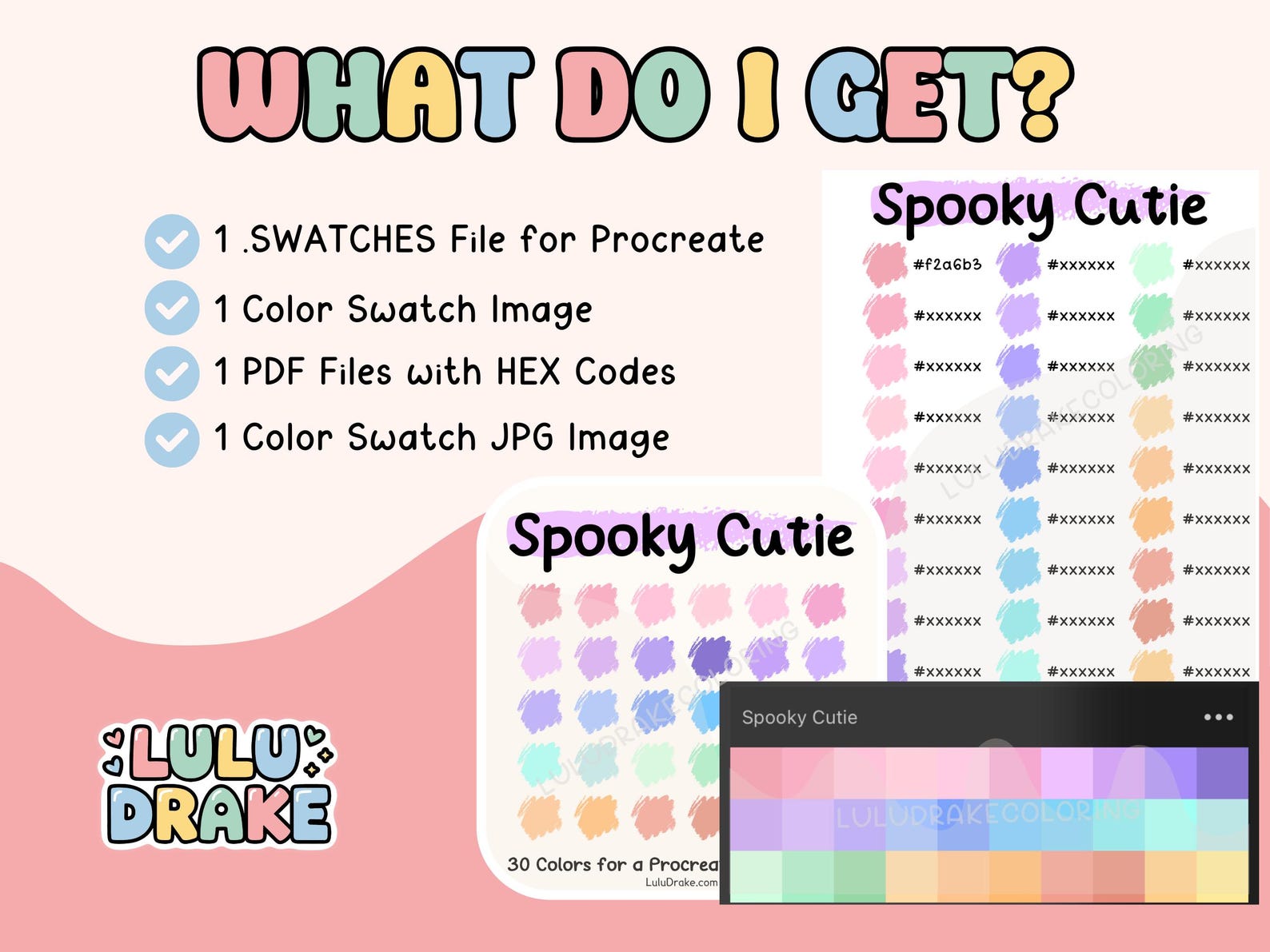 Spooky Cutie Procreate Color Palette Swatches, Color Palette HEX Codes ...