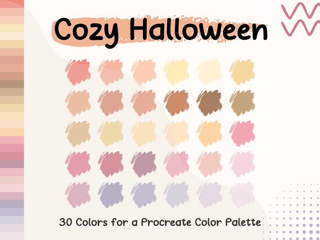 Cozy Halloween Procreate Color Palette Swatches, Color Palette HEX ...