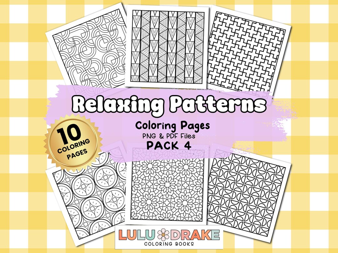 Relaxing Patterns Bold and Easy Coloring Book for Adults, Kids ...