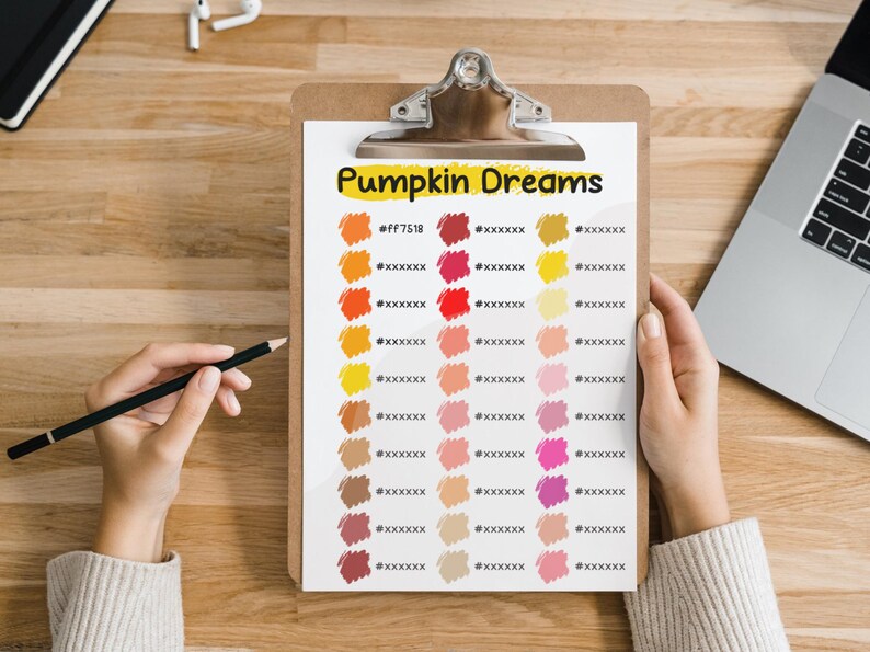 Pumpkin Dreams Procreate Color Palette Swatches, Color Palette HEX ...