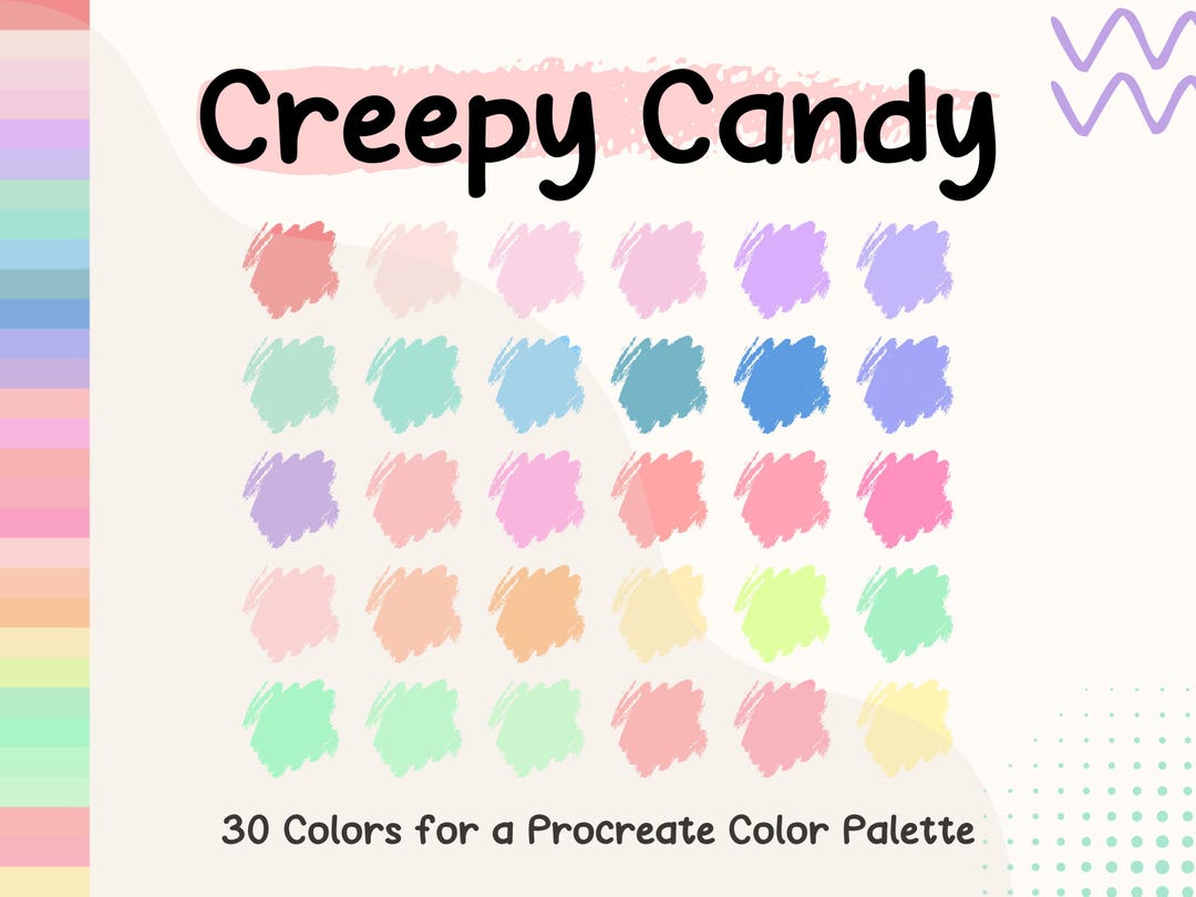 Creppy Candy Procreate Color Palette Swatches, Color Palette HEX Codes ...