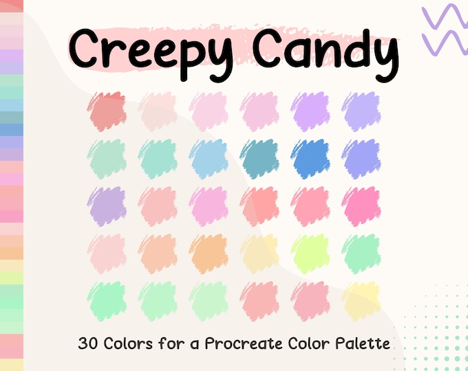 Zombie Halloween Color Palette With Hex Codes & Rgb Codes, Procreate ...