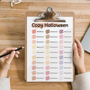 Cozy Halloween Procreate Color Palette Swatches, Color Palette HEX ...