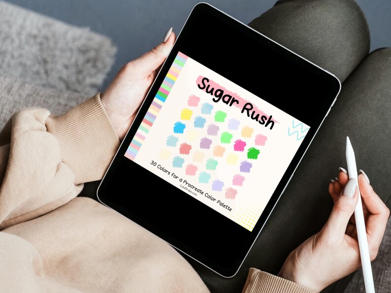 Sugar Rush Procreate Color Palette Swatches, Color Palette HEX Codes ...