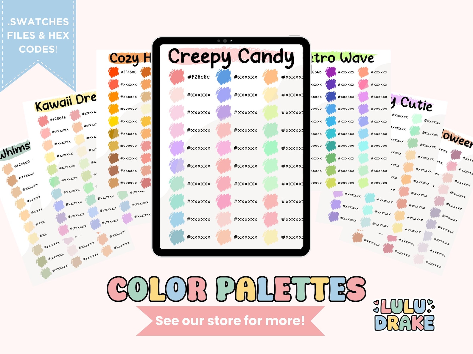 Sugar Rush Procreate Color Palette Swatches, Color Palette HEX Codes ...