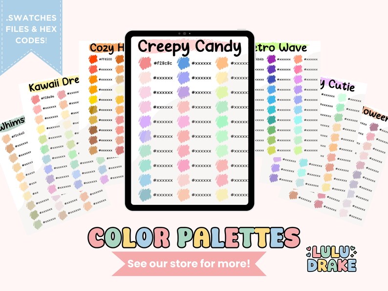 Sugar Rush Procreate Color Palette Swatches, Color Palette HEX Codes ...