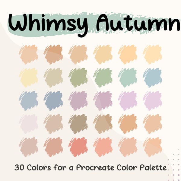 Cozy Harvest Procreate Color Palette Swatches, Color Palette HEX Codes ...