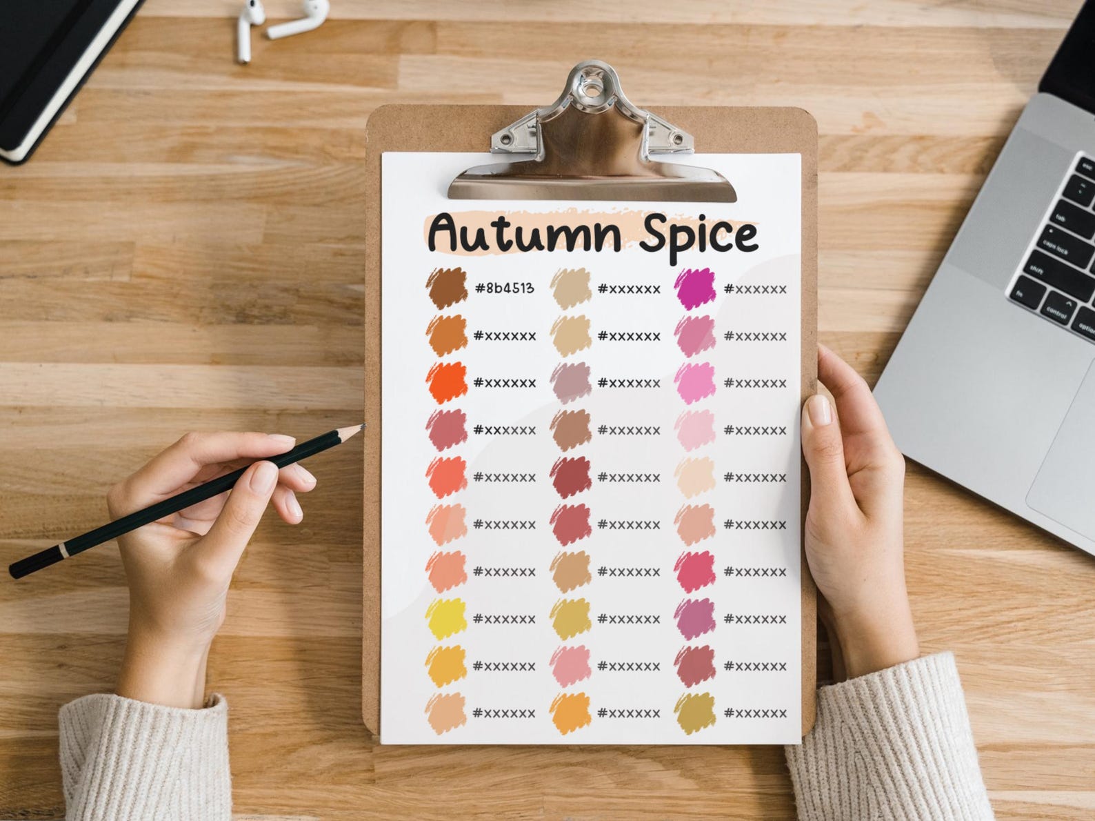 Autumn Spice Procreate Color Palette Swatches, Color Palette HEX Codes ...