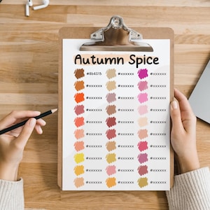 Autumn Spice Procreate Color Palette Swatches, Color Palette HEX Codes ...