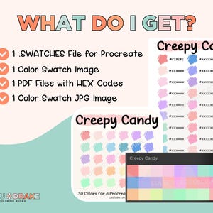 Creppy Candy Procreate Color Palette Swatches, Color Palette HEX Codes ...