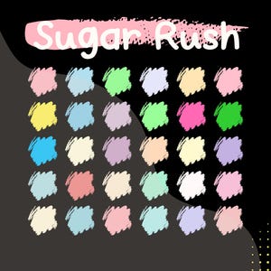 Sugar Rush Procreate Color Palette Swatches, Color Palette HEX Codes ...