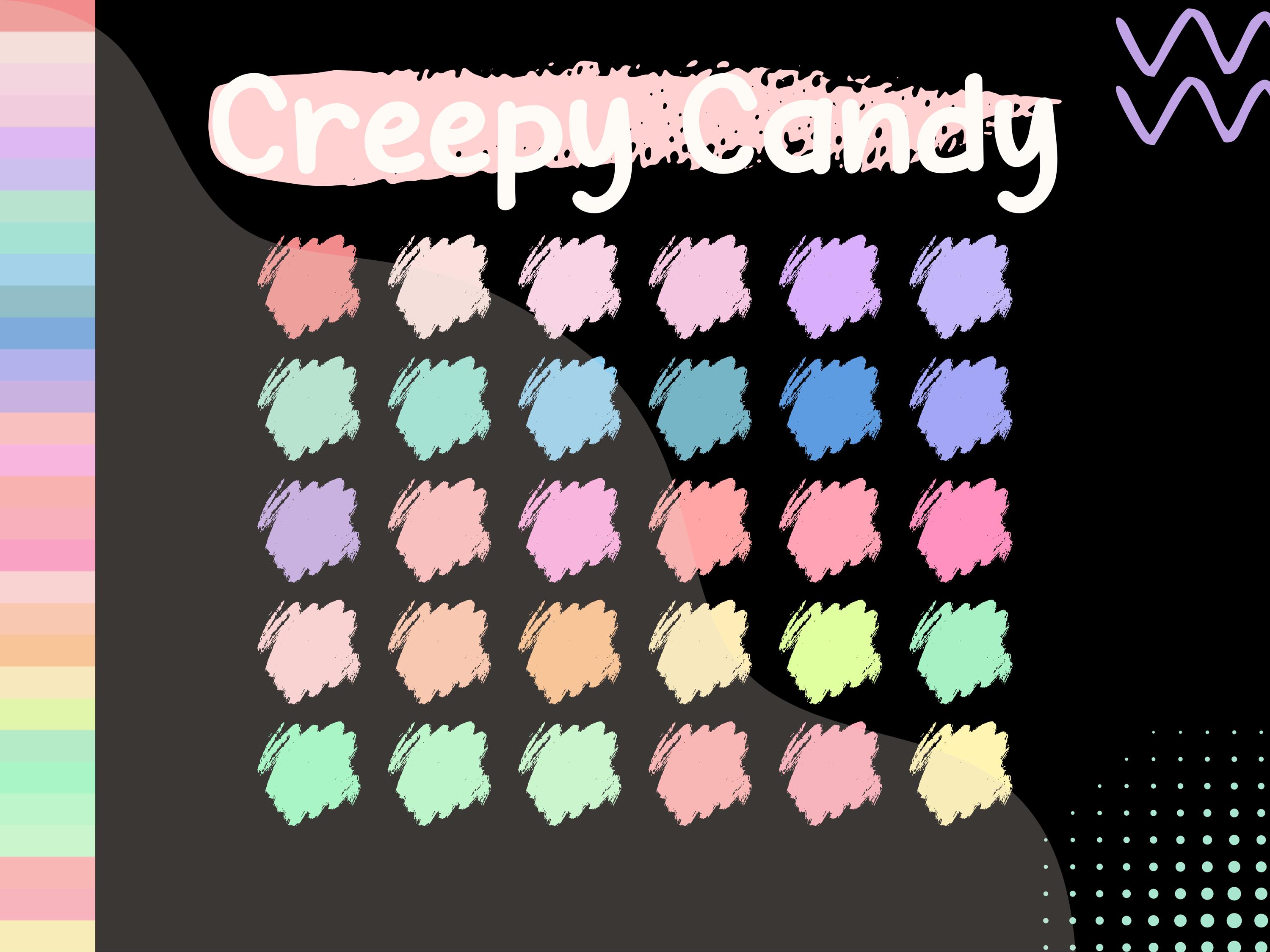 Creppy Candy Procreate Color Palette Swatches, Color Palette HEX Codes ...