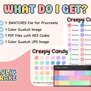 Creppy Candy Procreate Color Palette Swatches, Color Palette HEX Codes ...