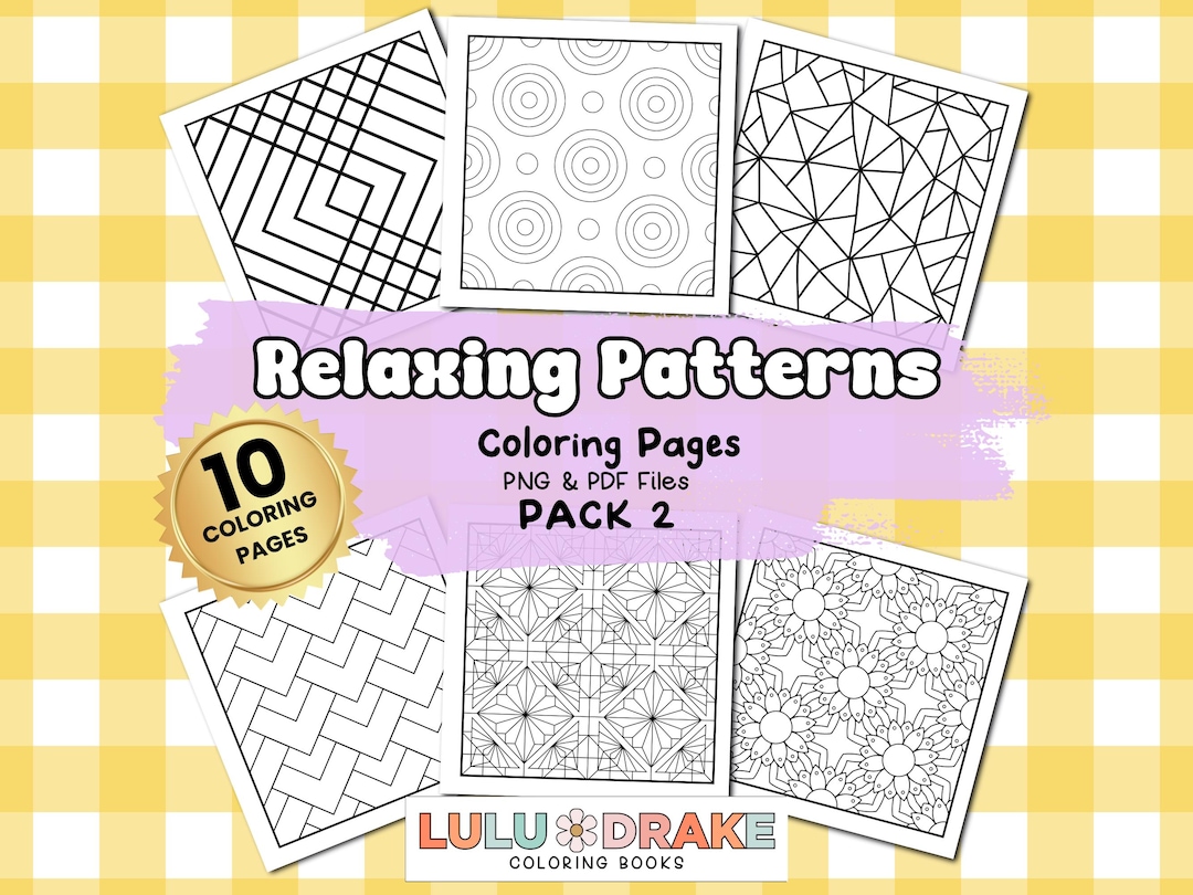 Relaxing Patterns Bold and Easy Coloring Book for Adults, Kids ...