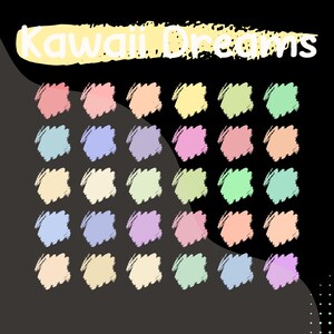 Kawaii Dreams Procreate Color Palette Swatches, Color Palette HEX Codes ...