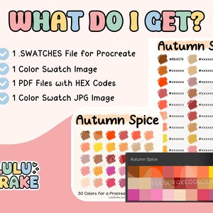 Autumn Spice Procreate Color Palette Swatches, Color Palette HEX Codes ...