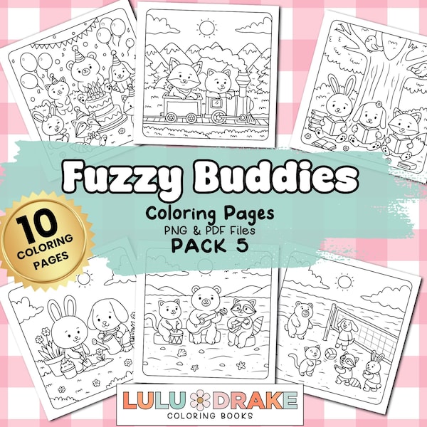 Fuzzy Hygge Coloring Book - Etsy