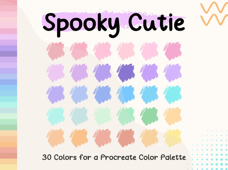 Spooky Cutie Procreate Color Palette Swatches, Color Palette HEX Codes ...