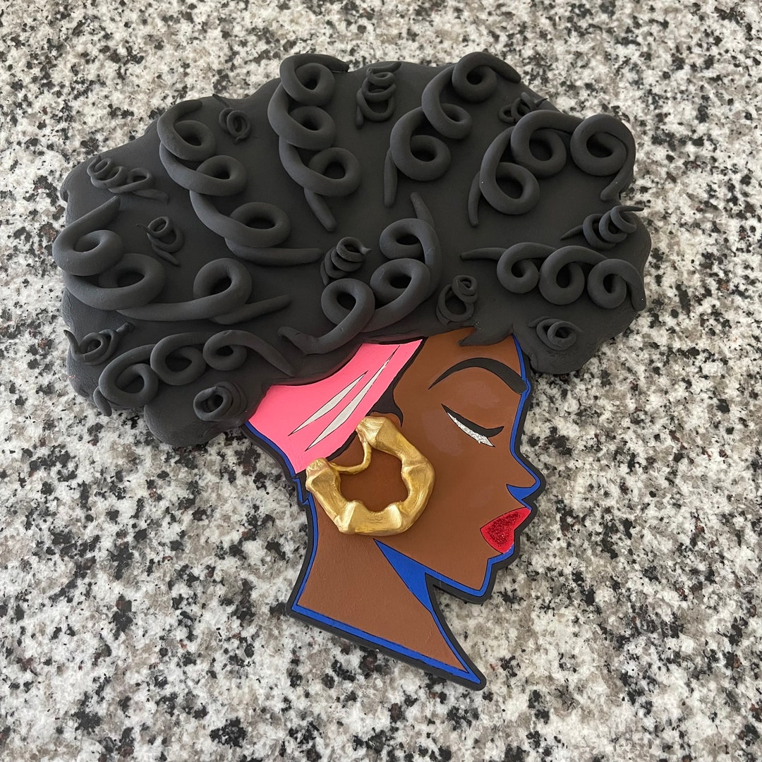 Diva Head, Black Diva Wreath Attachment, Black History Decor ...