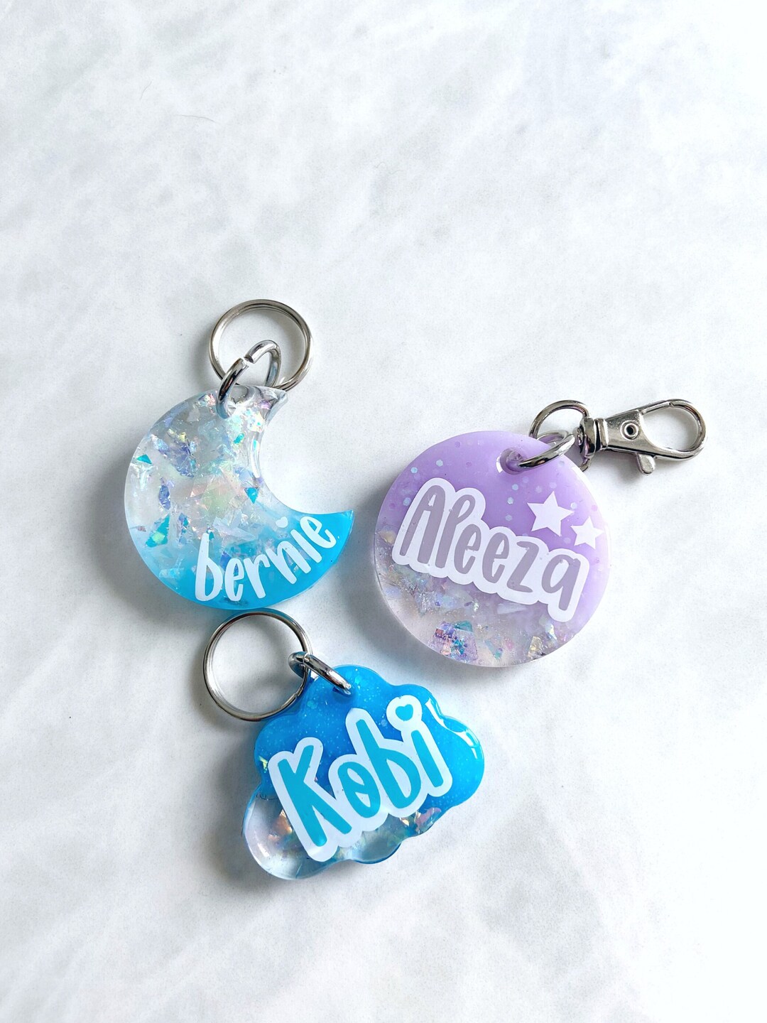 Holo Resin Pet ID Tag: Custom Dog & Cat Accessories - Etsy Canada