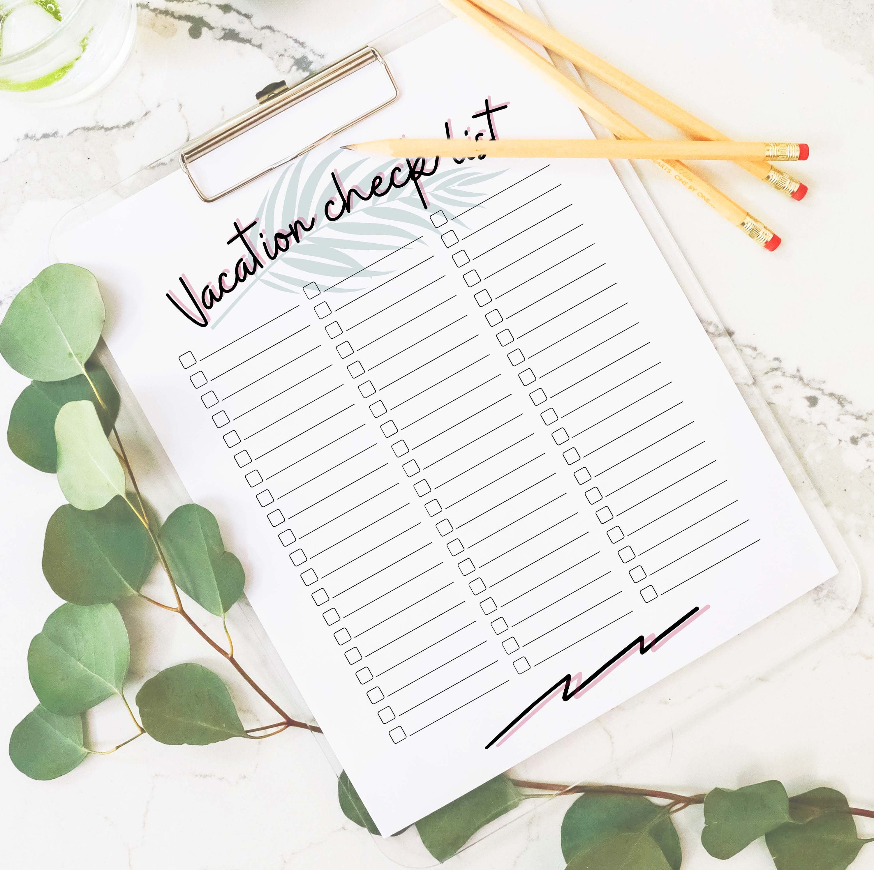 Vacation Holiday Checklist for Planning and Packing DIGITAL - Etsy