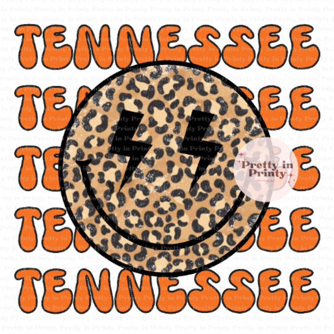 Tennessee Cheetah Print Smiley Face PNG PNG File SVG File Digital ...