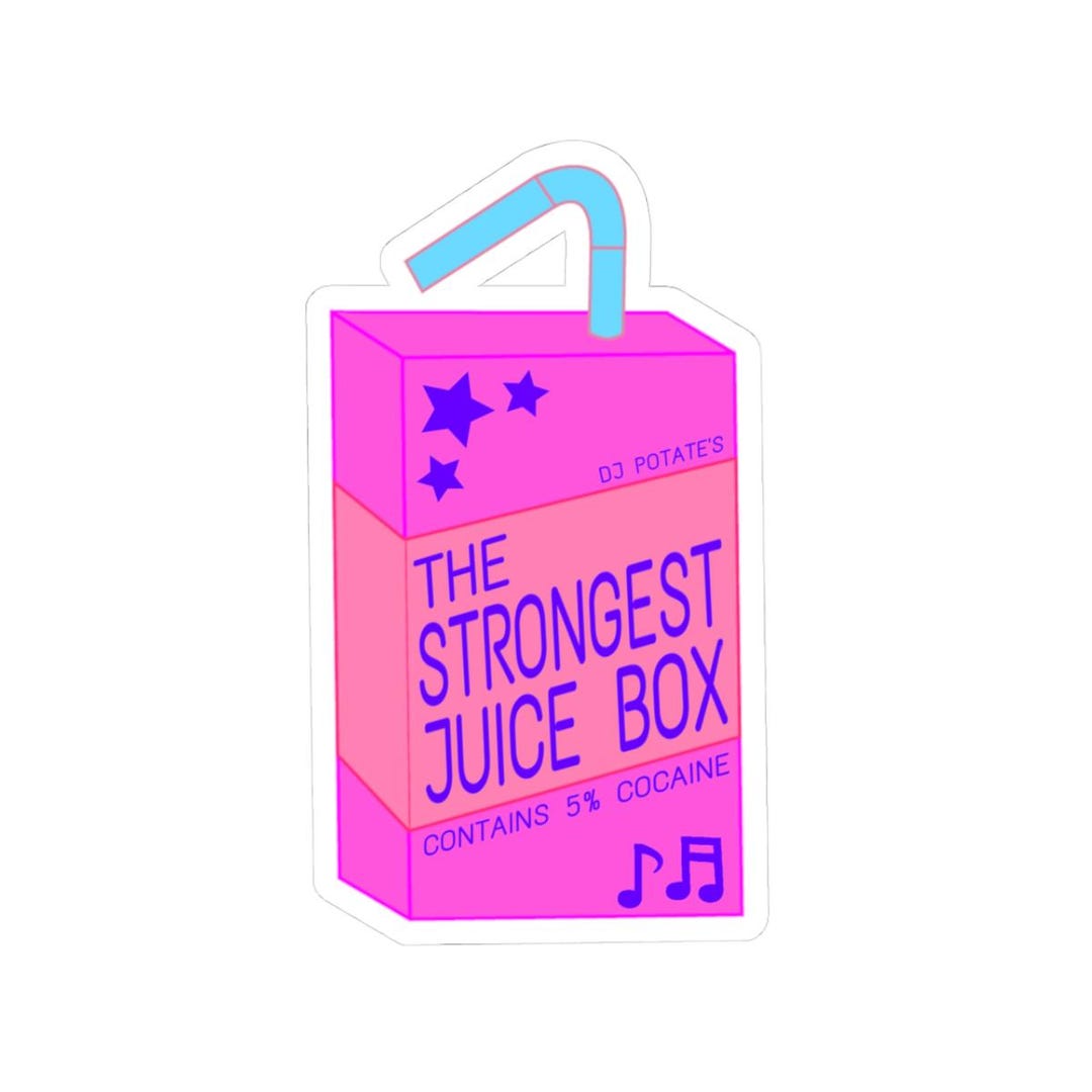 DJ Potate Strongest Juicebox Vinyl Sticker, Meme Decal - Etsy