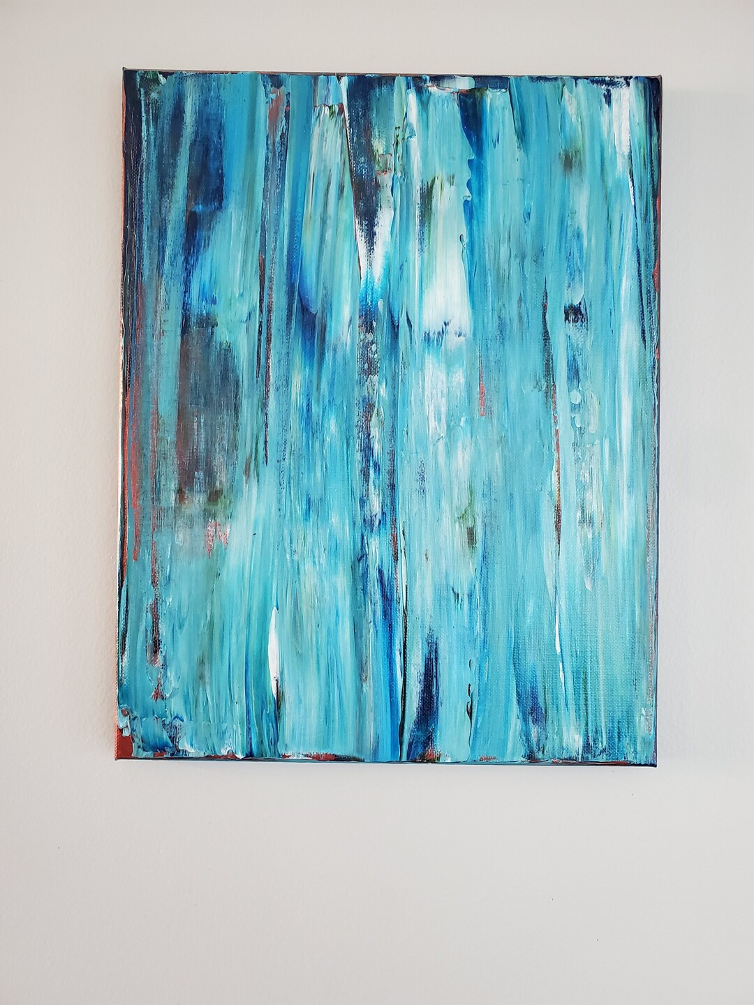 Acrylic Scrape Art 11x 14 - Etsy