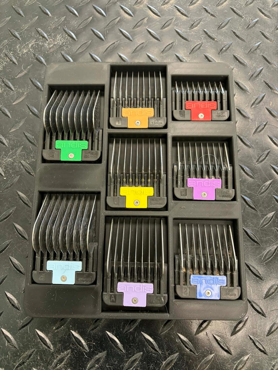 Andis Clipper Guard Organizer, 8‑slot Attachment Comb Holder, Grooming ...