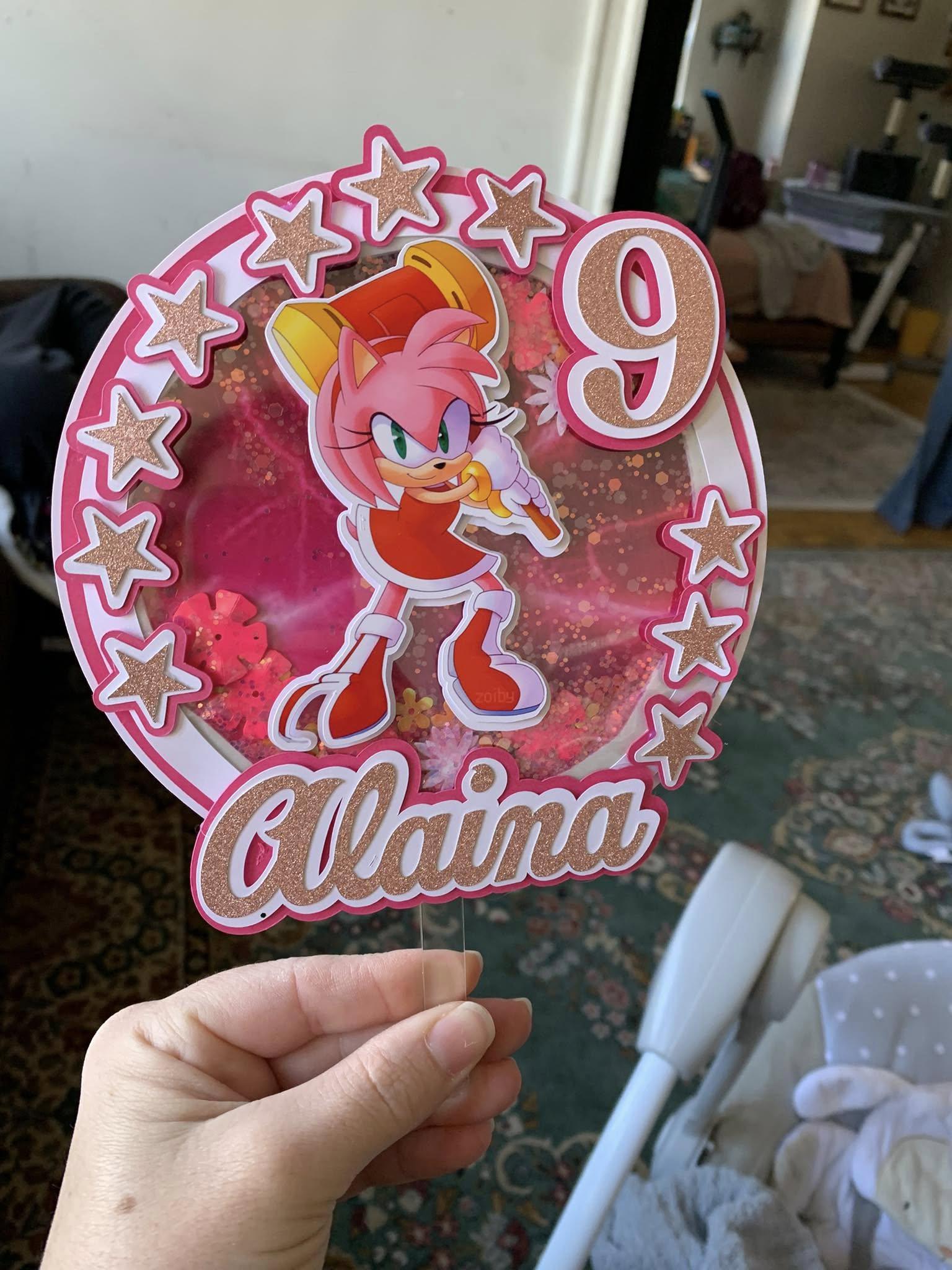 Amy Cake Topper- Sonic Cake Topper - Etsy