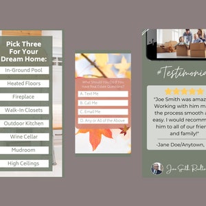 25 Realtor September Themed Social Media Templates | Real Estate Social ...