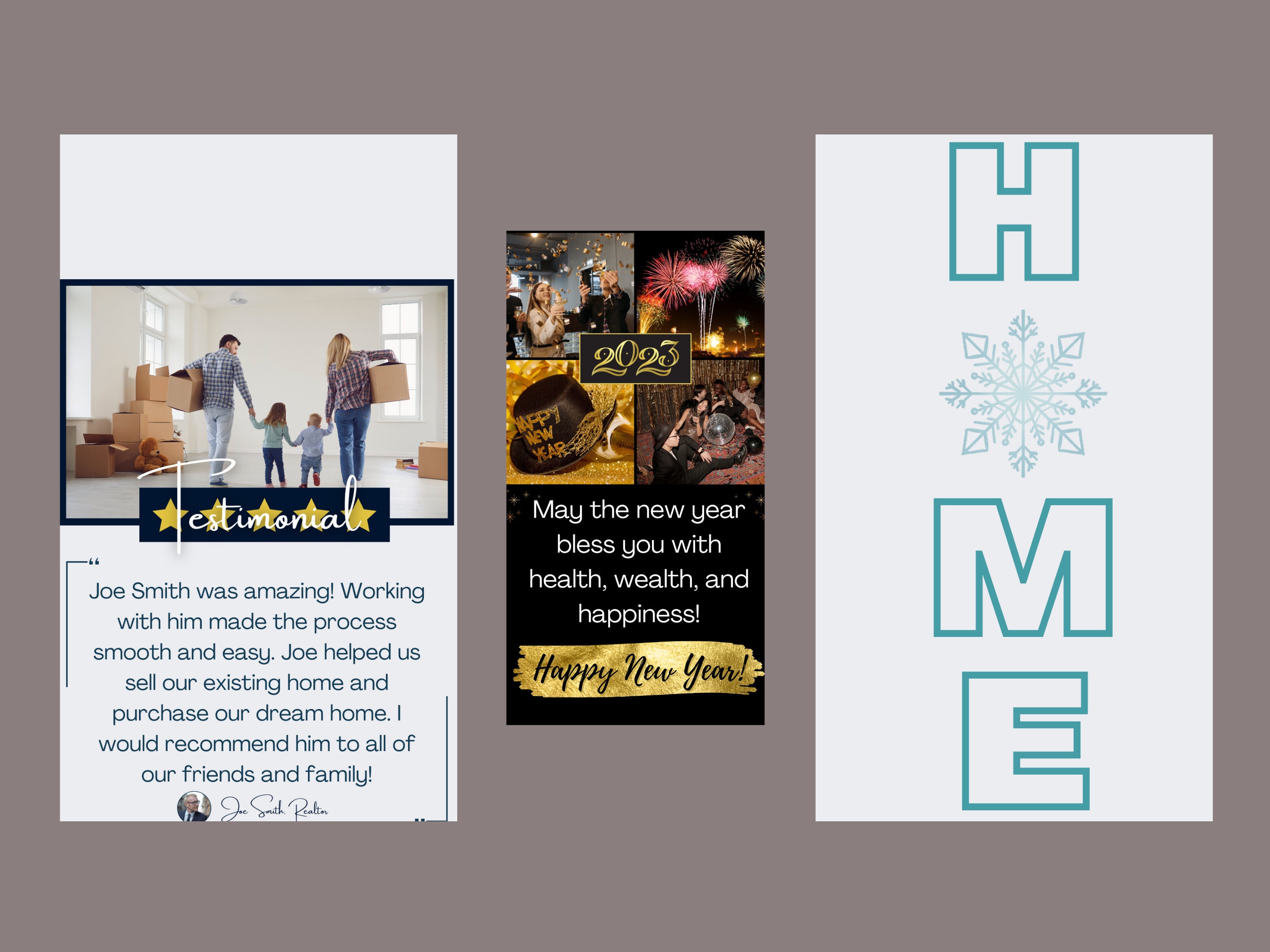 25 Realtor January Themed Social Media Templates WITH CAPTIONS | Real ...