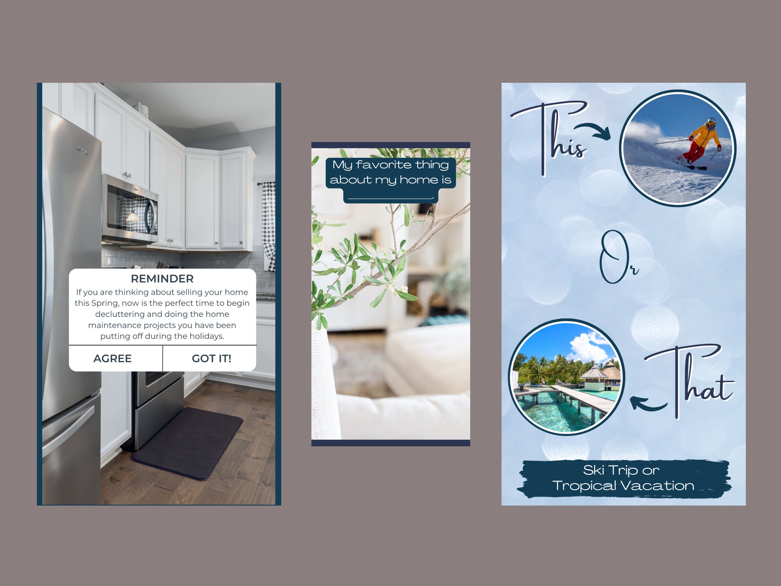 25 Realtor January Themed Social Media Templates WITH CAPTIONS | Real ...