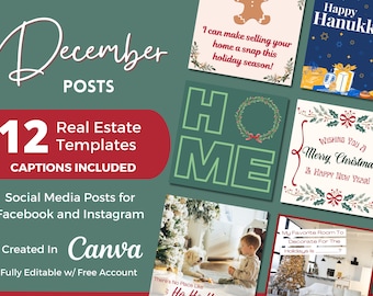 Real Estate December Social Media Posts Instagram - Etsy